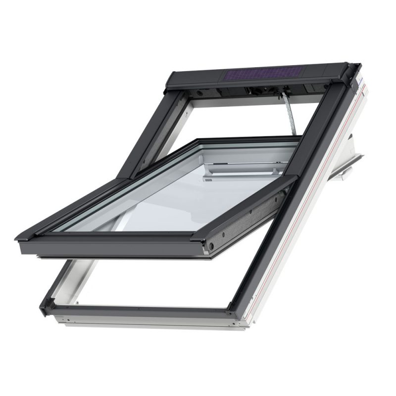 Velux White Painted Centre Pivot Solar Window - Roof Window Supplies